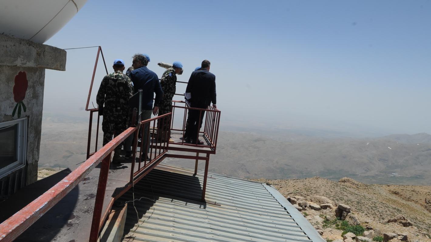 Visit of Special Coordinator USG SEA Mr. Christian Saunders to UNDOF ...